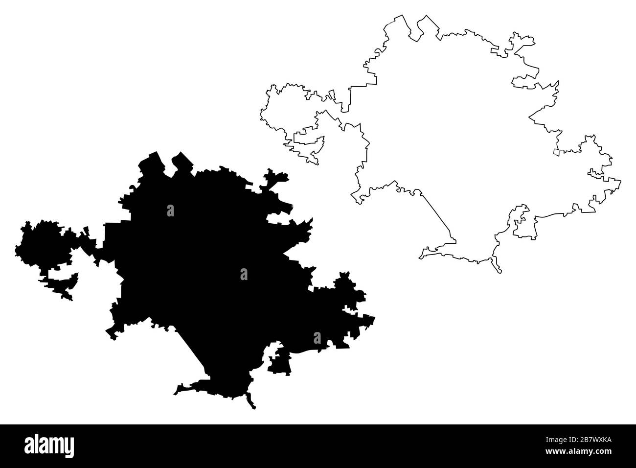 Sassari City (Italian Republic, Italy, Sardinia) map vector ...