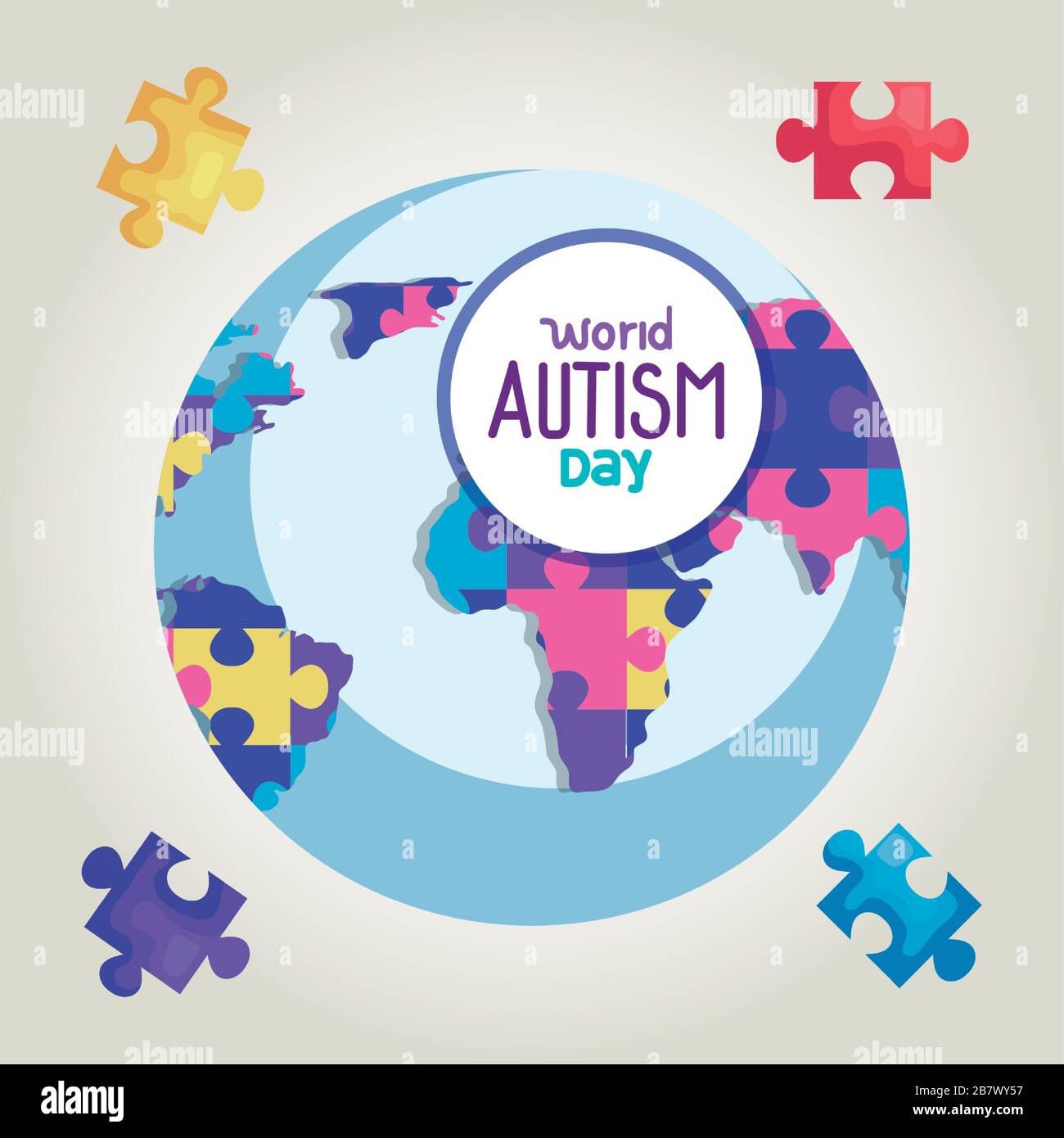 world autism day and world planet Stock Vector Image & Art - Alamy