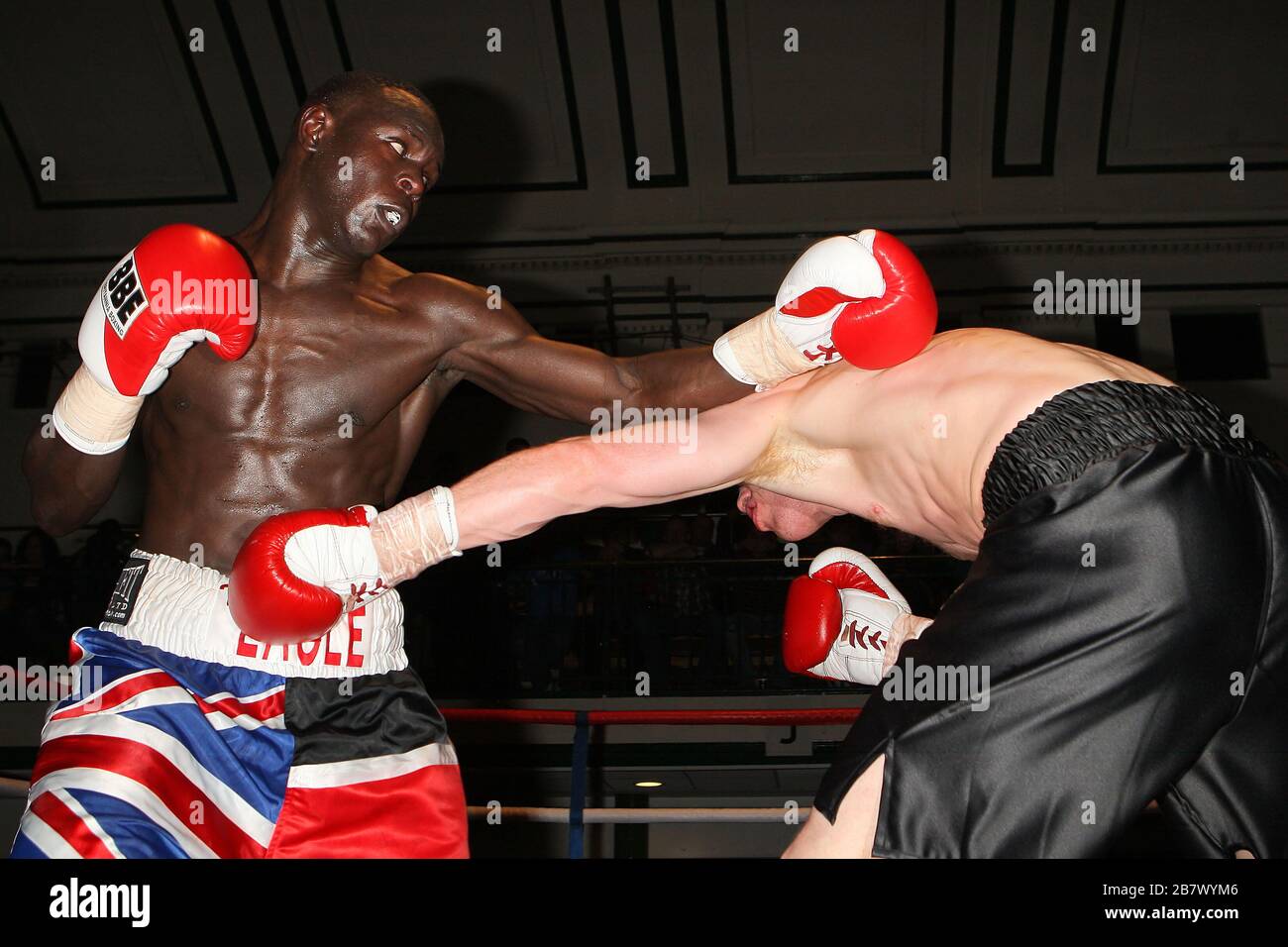 Luke Robinson (black shorts) defeats Erick Ochieng in a ...