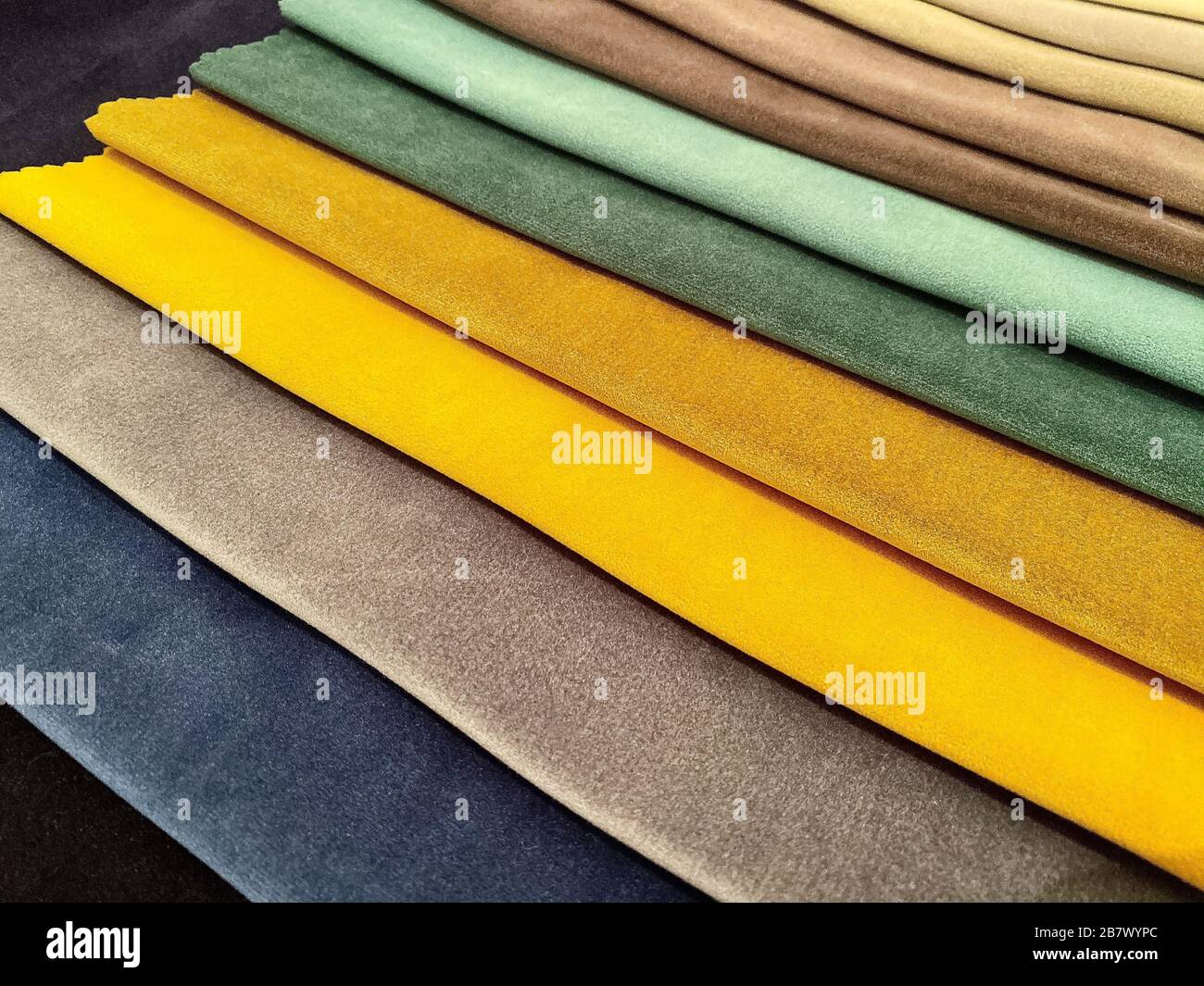 Samples of fabric for finishing the medel. shades of fabric. The choice ...