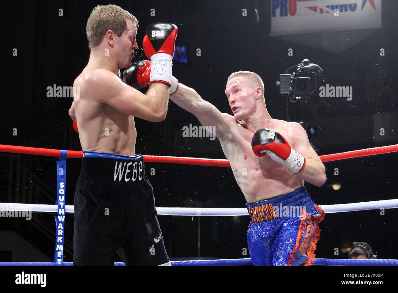 Sam Webb (black shorts) defeats Martin Concepcion in LightMiddleweight ...