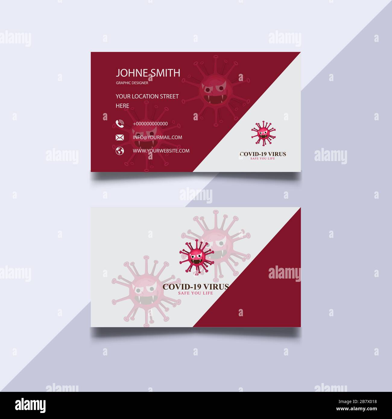 virus business card vector design template Stock Vector Image & Art - Alamy