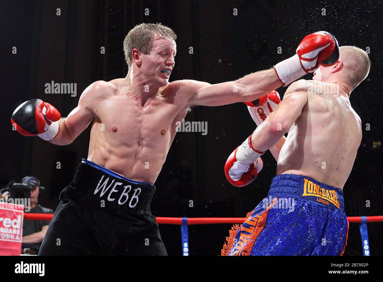 Sam Webb (black shorts) defeats Martin Concepcion in LightMiddleweight ...