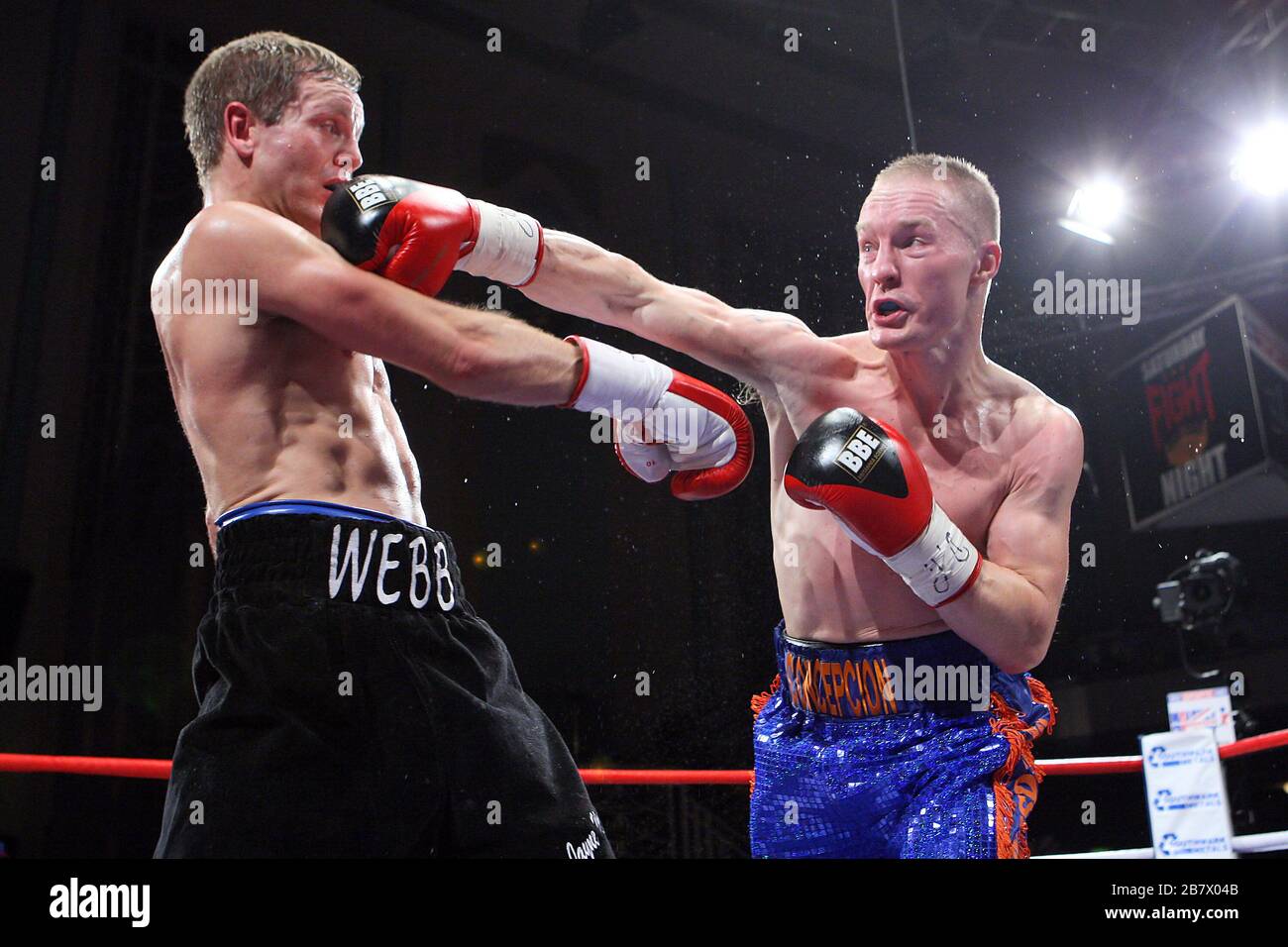 Sam Webb (black shorts) defeats Martin Concepcion in LightMiddleweight ...