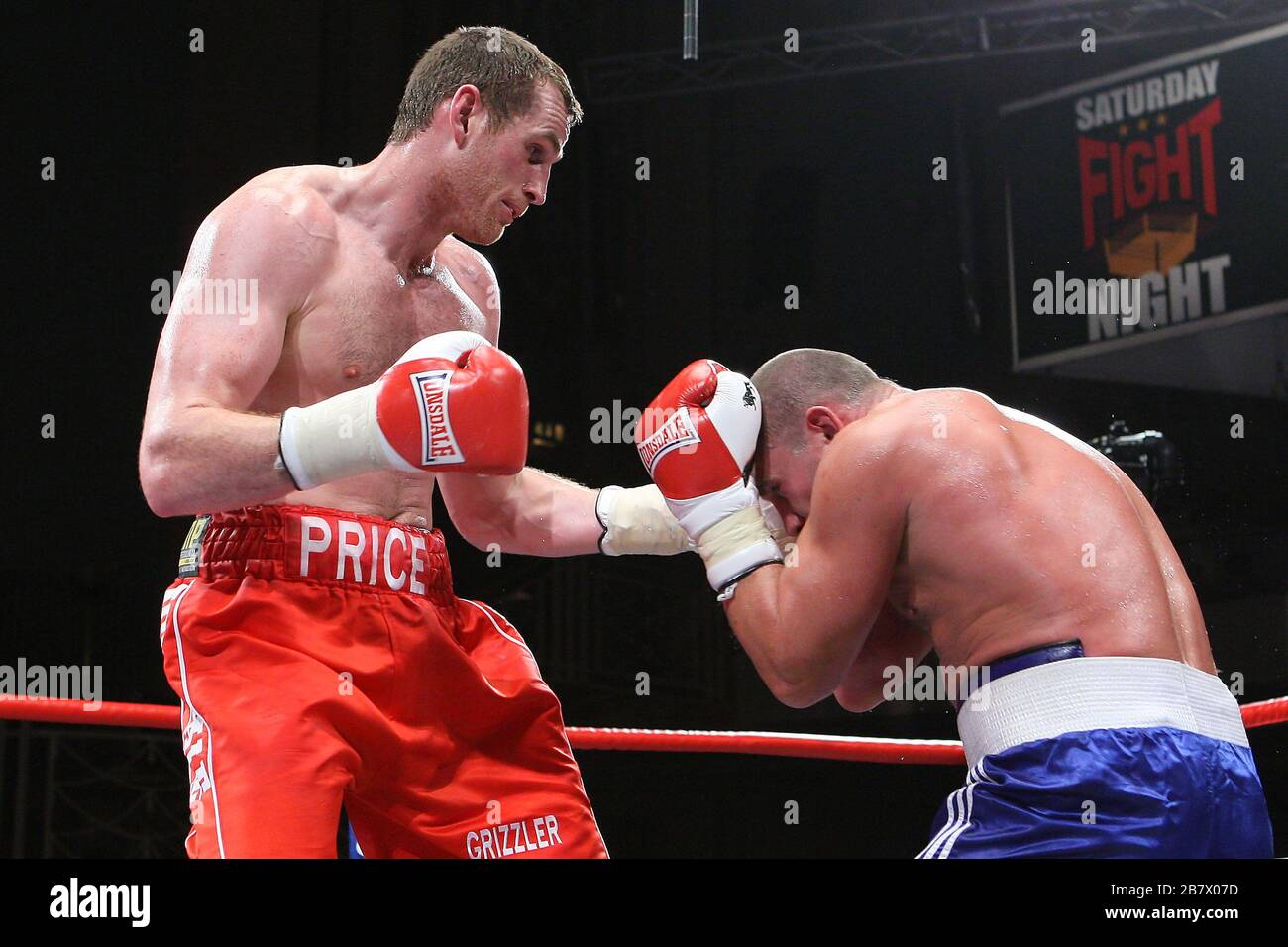 David Price (red shorts) defeats Raman Sukhaterin in a Heavyweight ...