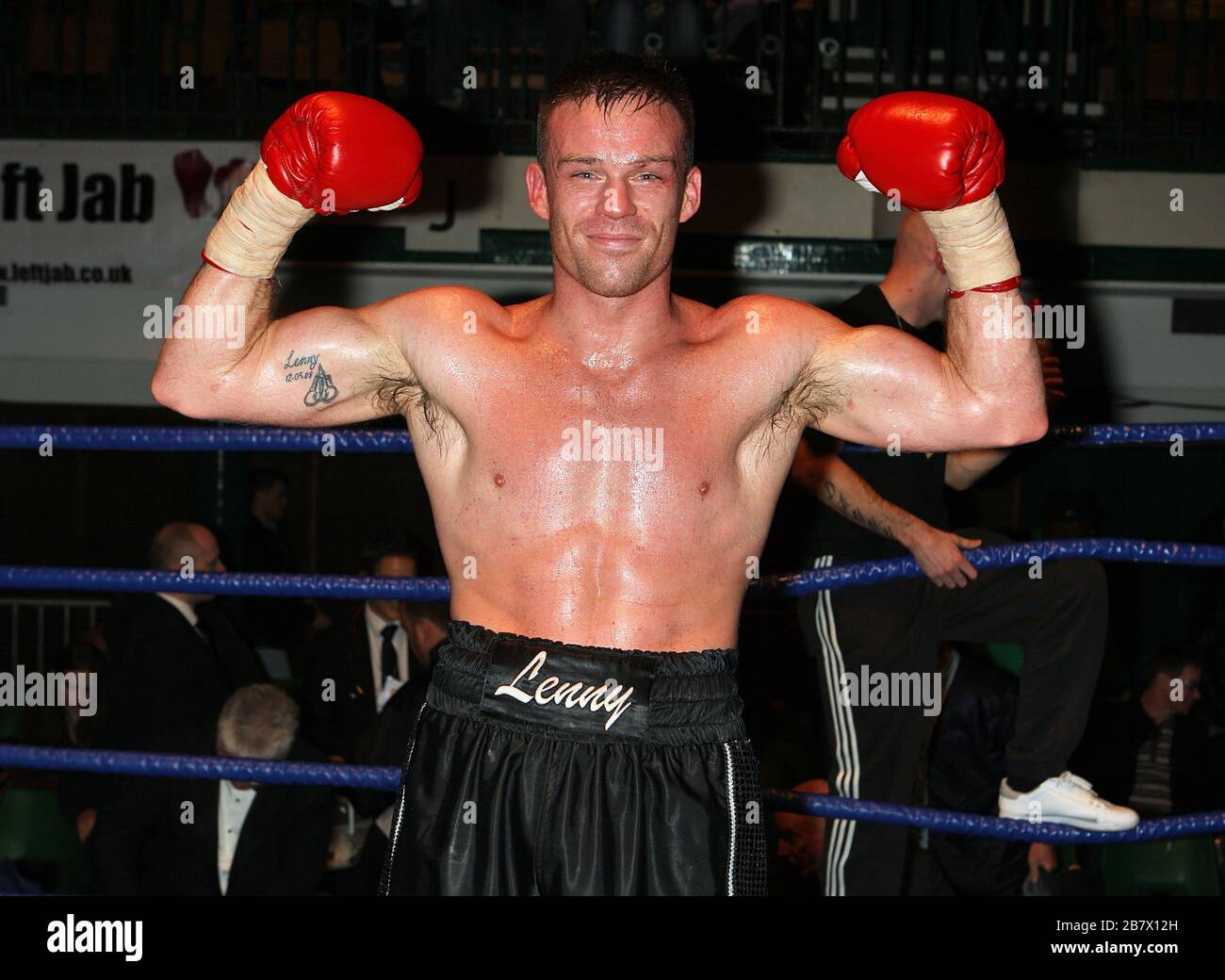 Billy Slate (black shorts) defeats James Tucker in a Light-Heavyweight ...