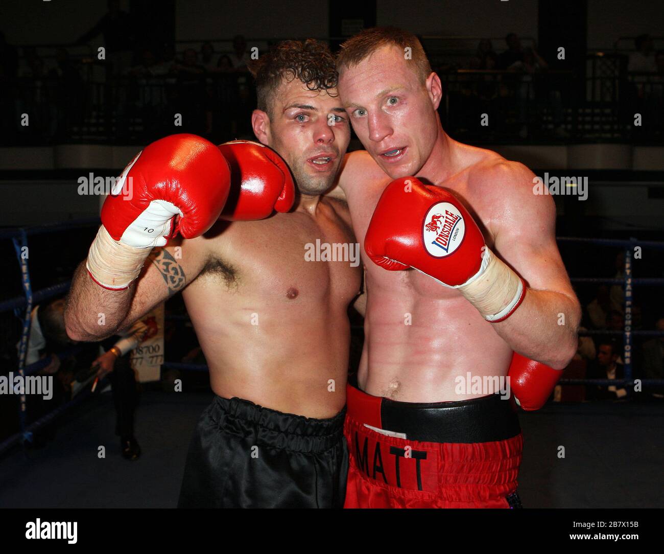 Matt Jack (red shorts) defeats Adam Wilcox in a Super-Middleweight ...