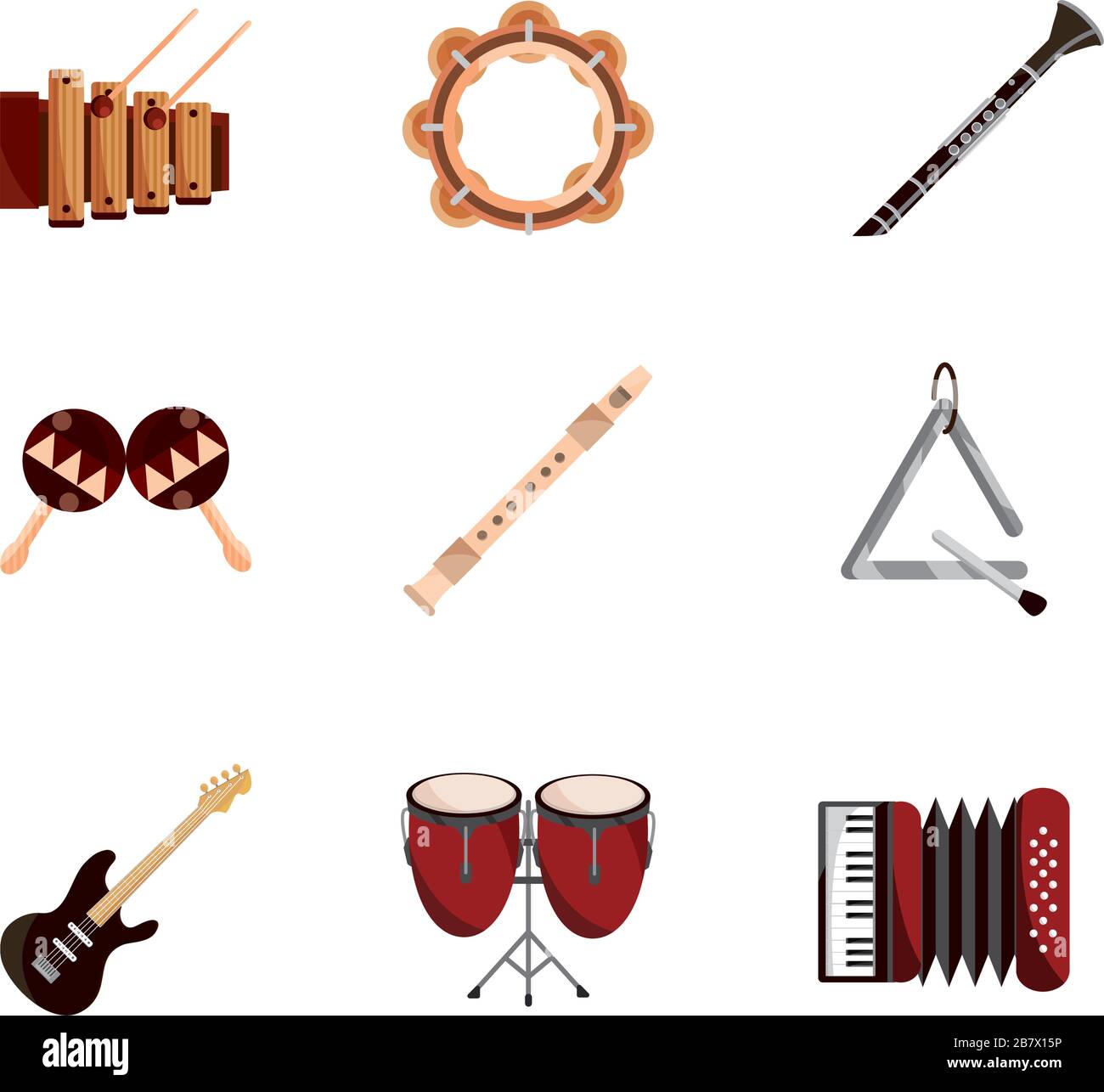 musical instruments string wind percussion icon set vector illustration ... musical instruments string wind percussion icon set vector illustration ...