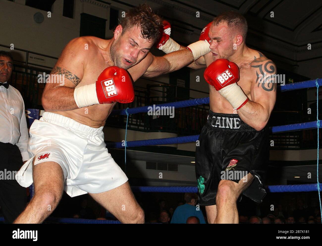 Caine Brodie (black shorts) defeats Adam Wilcox in a Light-Heavyweight ...