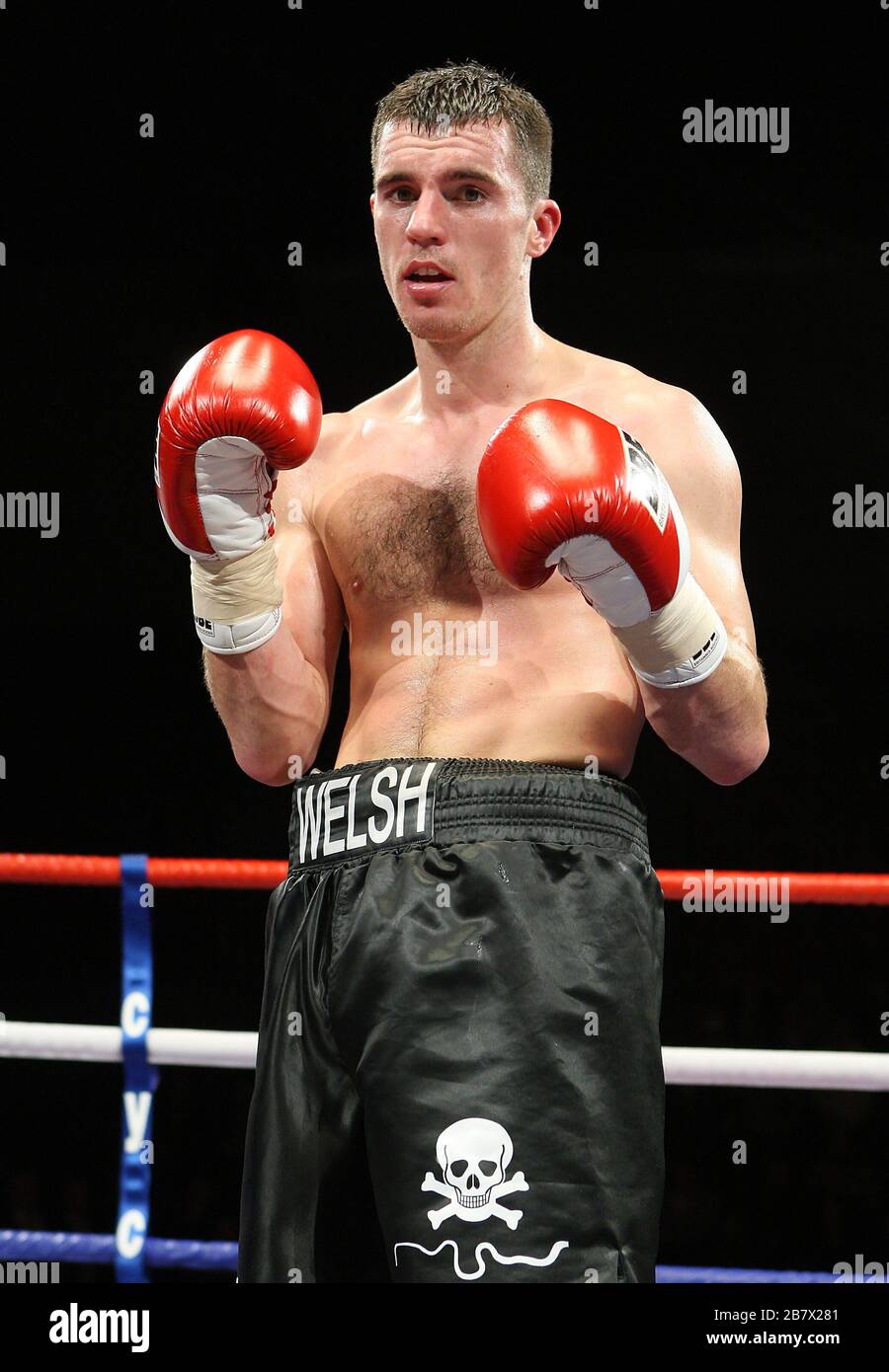 Martin Welsh (black shorts) defeats Terry Fletcher in a Welterweight ...