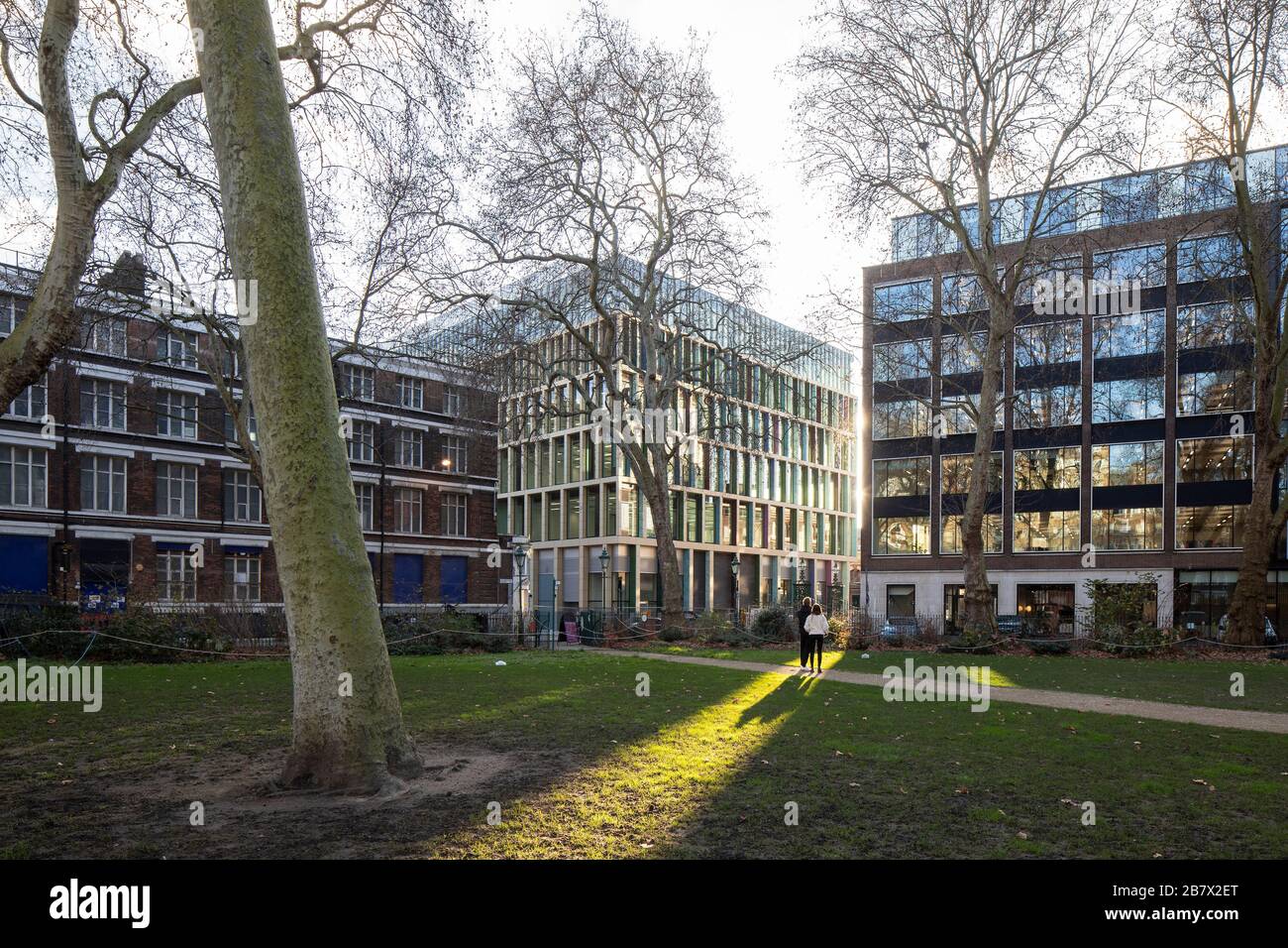 View from park of office. Farringdon East Offices, Barbican, United ...