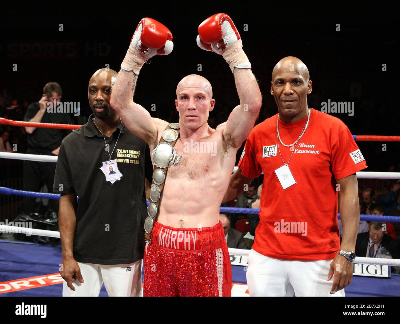 Ben Murphy (red shorts) defeats Lee Cook in a Lightweight boxing ...