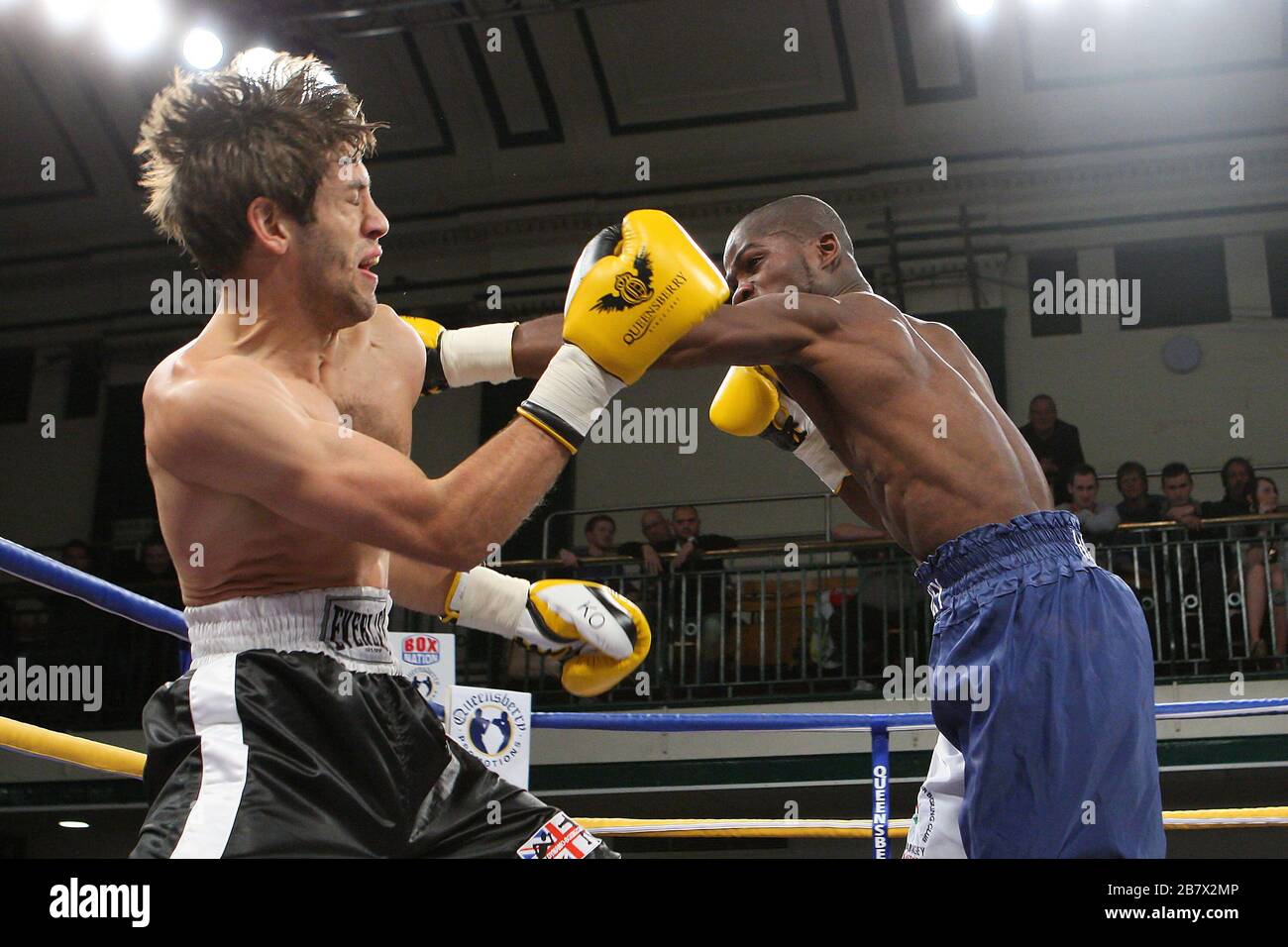 Danny Davis (black shorts) defeats Mark McKray in a Light-Welterweight ...
