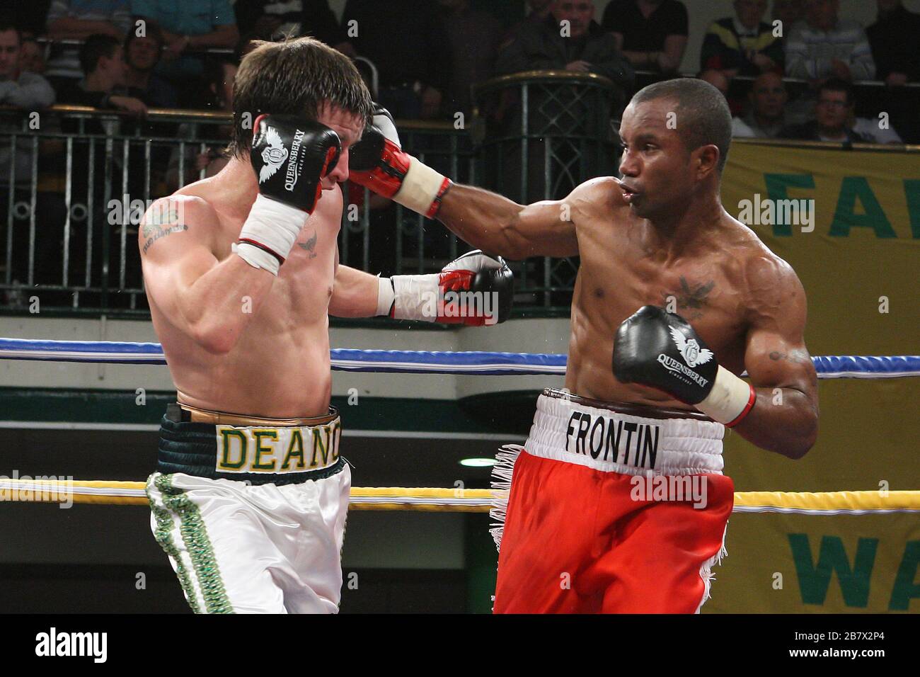 Dean Byrne (white shorts) defeats Michael Frontin in a Welterweight ...