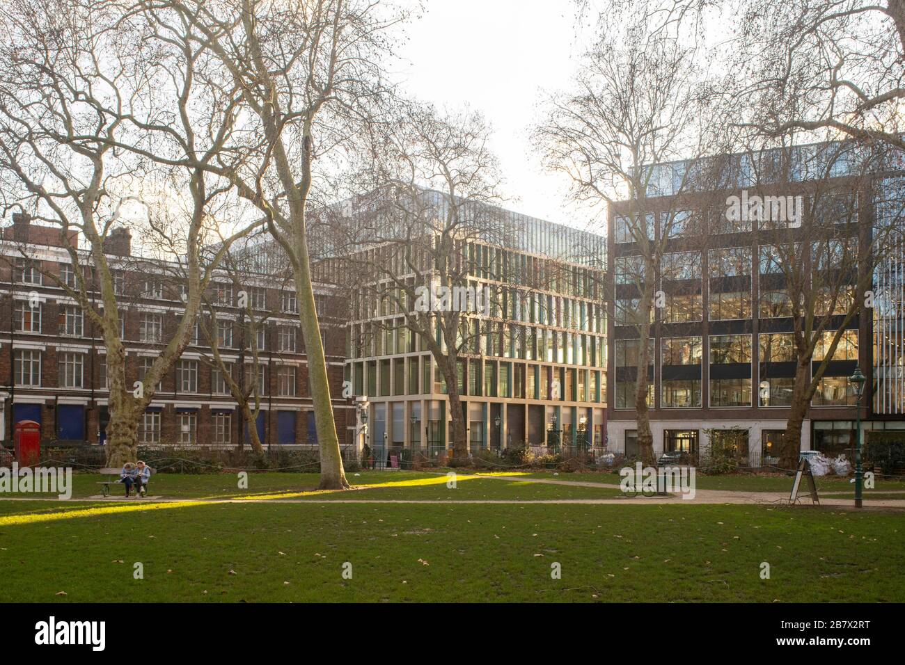 View from park of office. Farringdon East Offices, Barbican, United ...