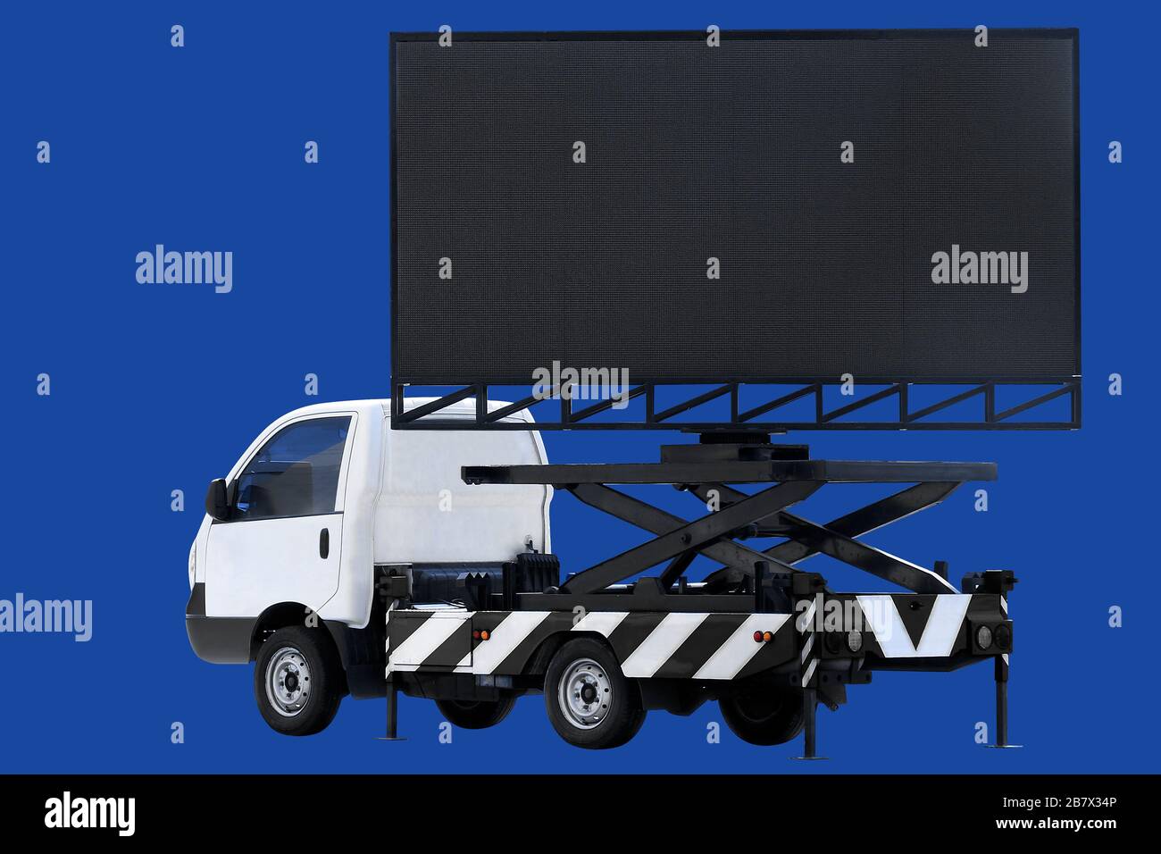 Billboard on car LED panel for sign Advertising isolated on background ...