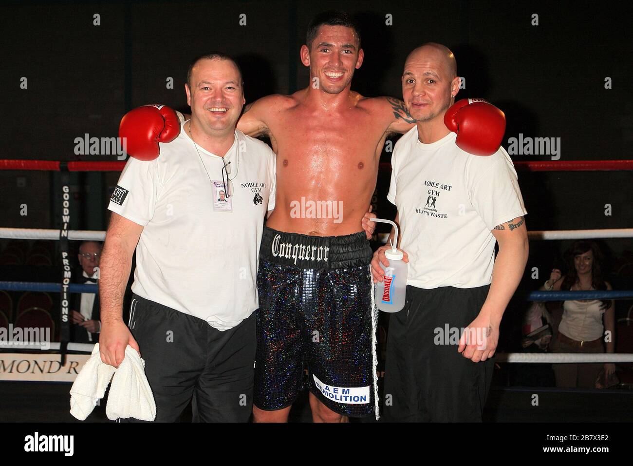 Tony Conquest (dark blue/silver shorts) defeats Prnce George Akrong in ...