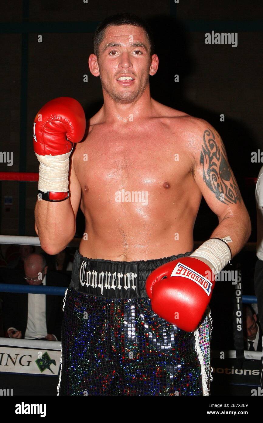 Tony Conquest (dark blue/silver shorts) defeats Prnce George Akrong in ...