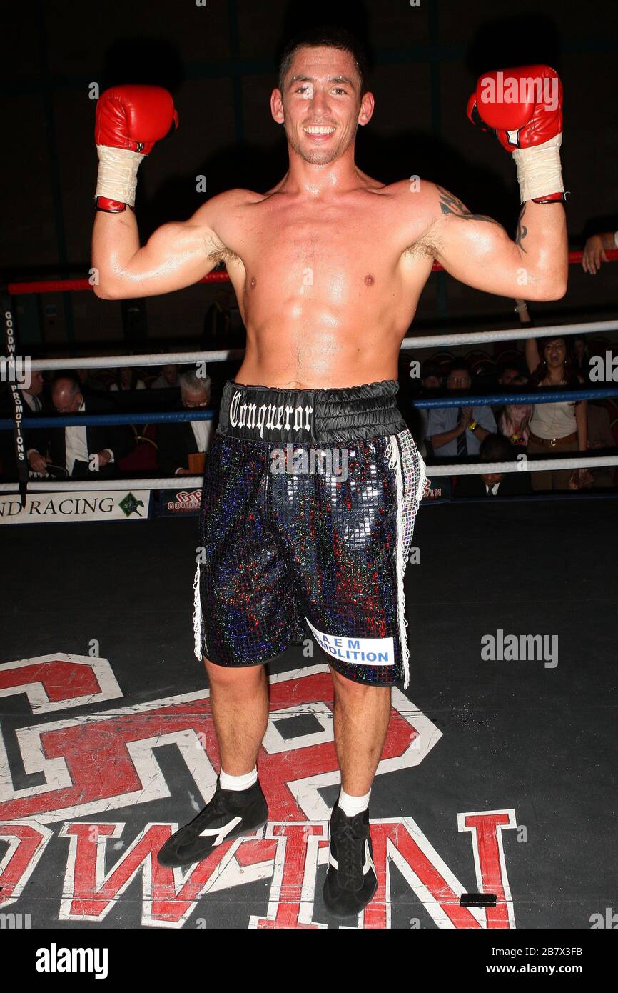 Tony Conquest (dark blue/silver shorts) defeats Prnce George Akrong in ...