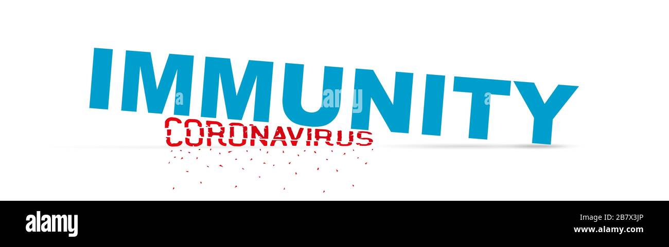 Conceptual banner lettering immunity kills coronovirus. Vector ...