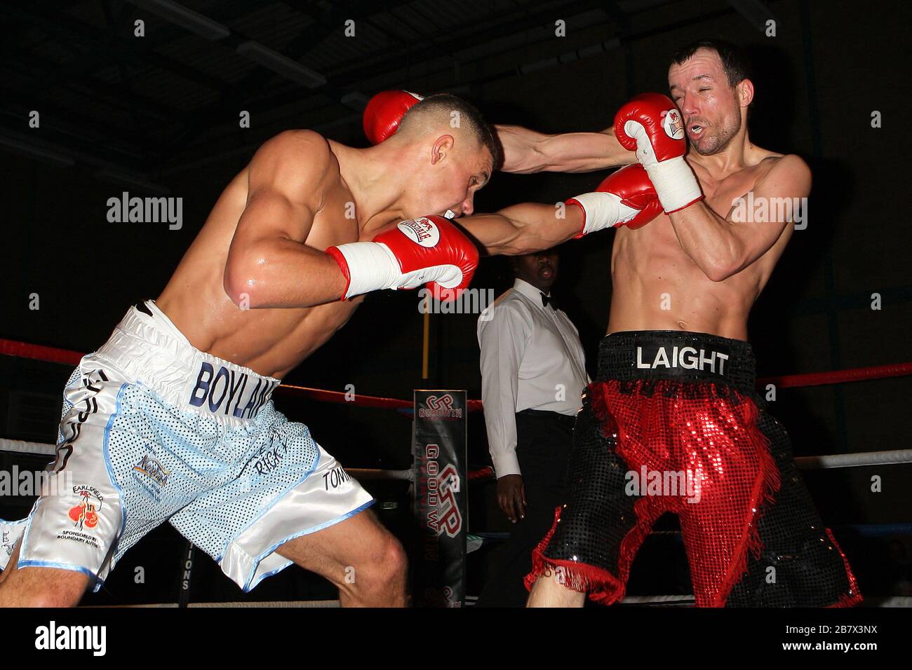Ricky Boylan (light blue shorts) defeats Kristian Laight in a ...