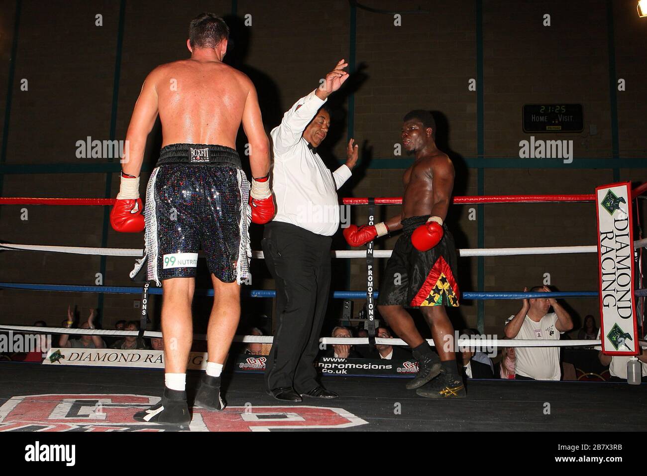 Tony Conquest (dark blue/silver shorts) defeats Prnce George Akrong in ...