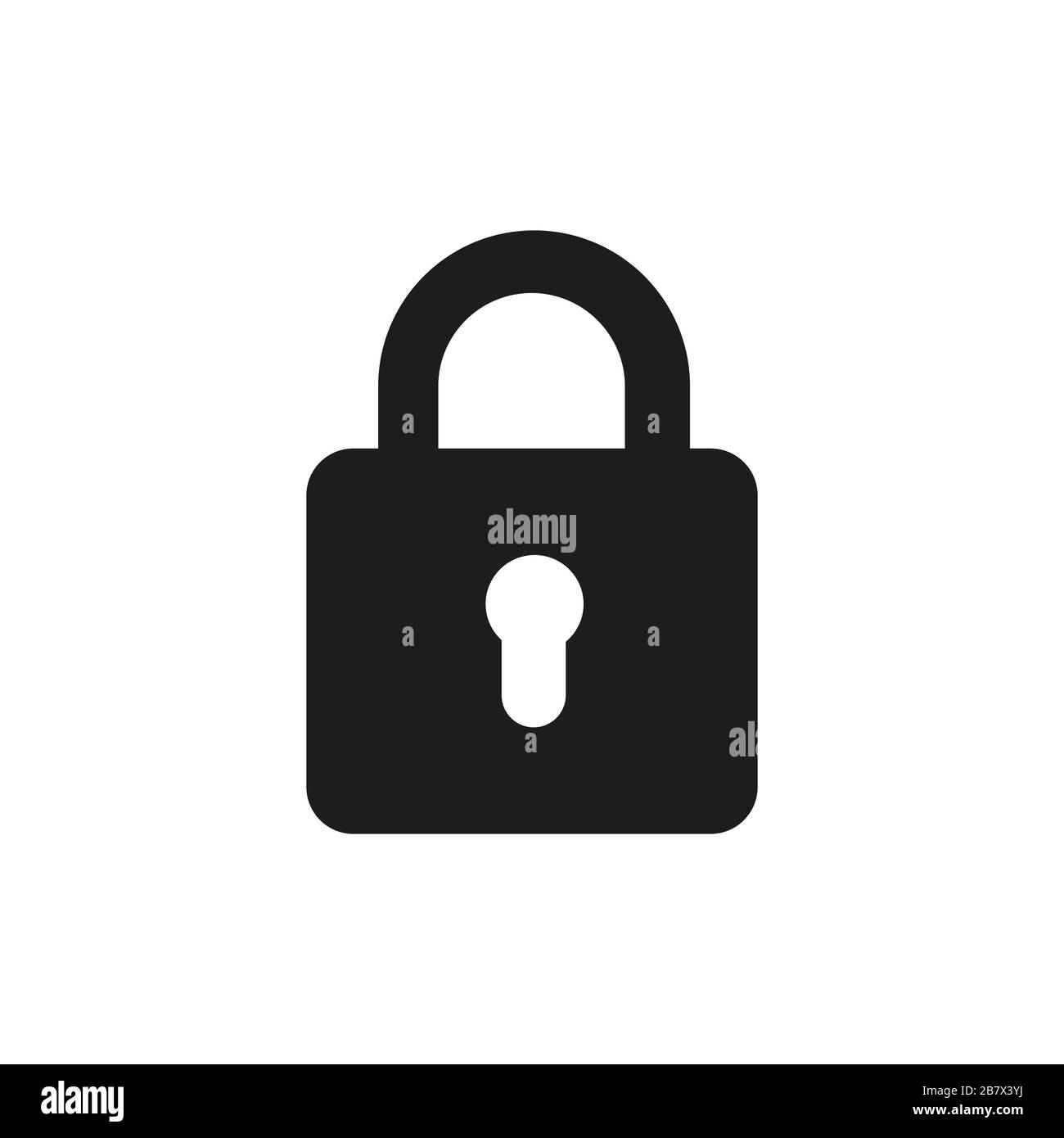 locked icon isolated on white background. Vector illustration. Eps 10 ...