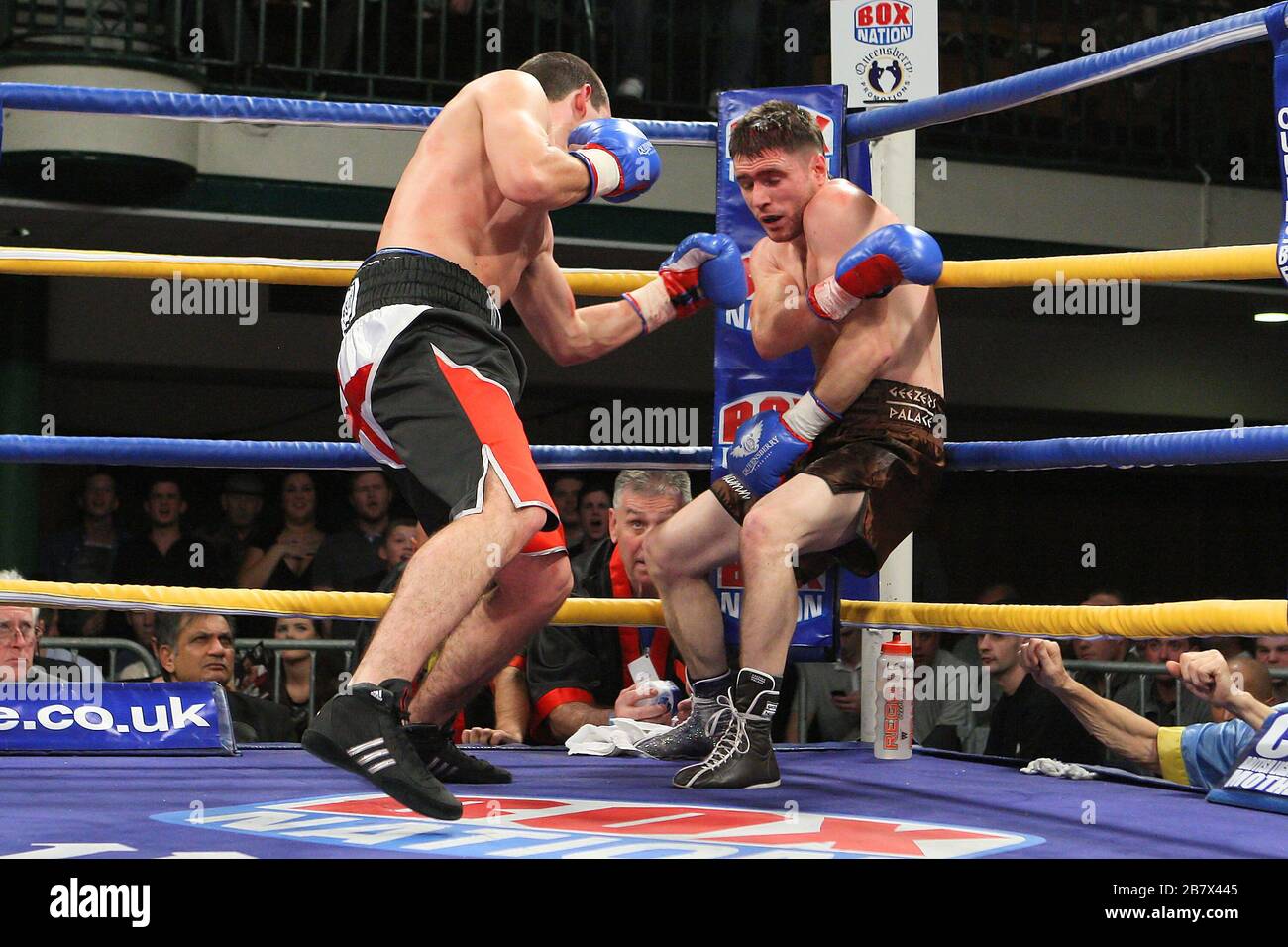 Billy Morgan (black/red shorts) defeats Marc Callaghan in a Lightweight ...