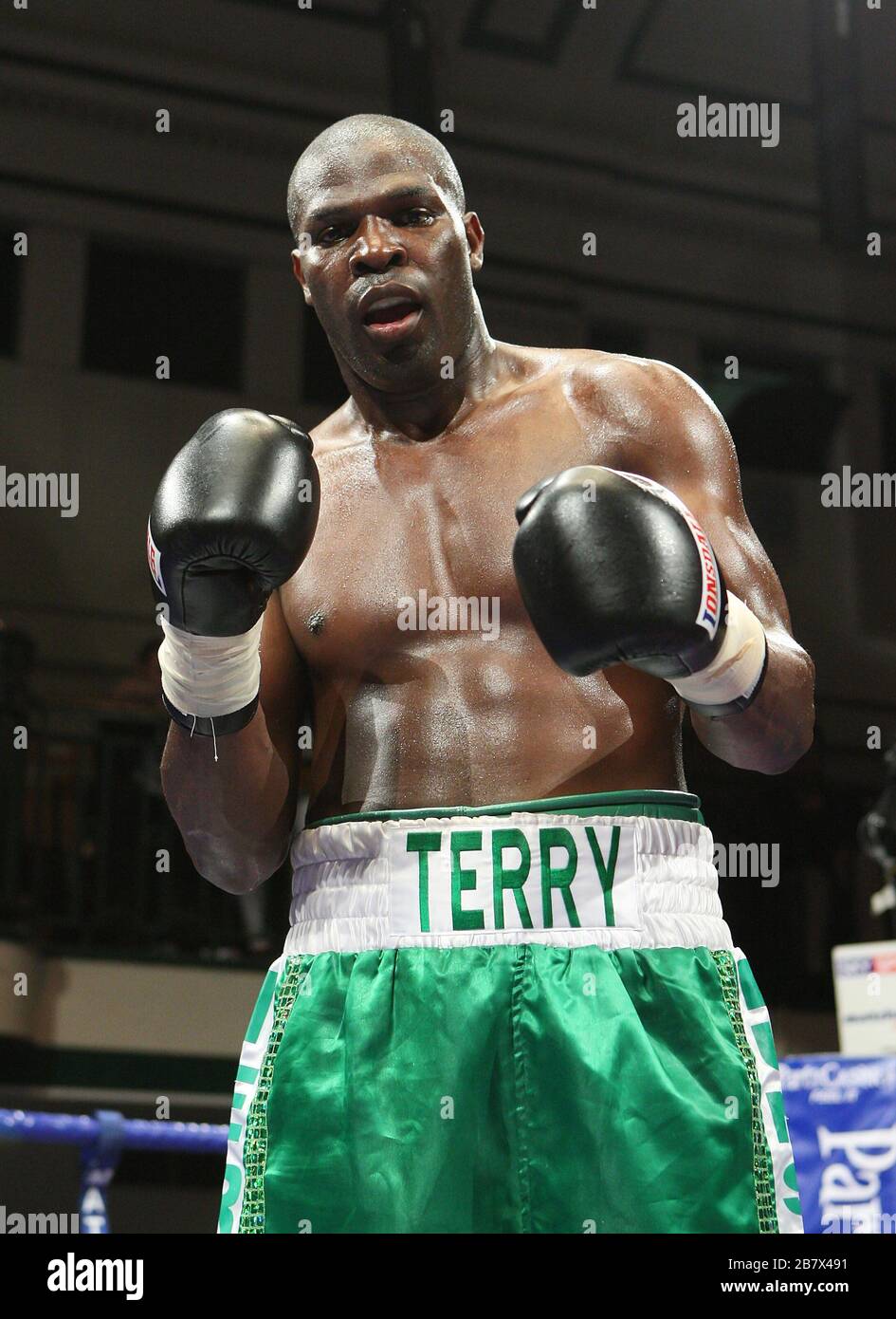 Terry Dunstan (green shorts) defeats Krisztian Jaksi in a Cruiserweight ...