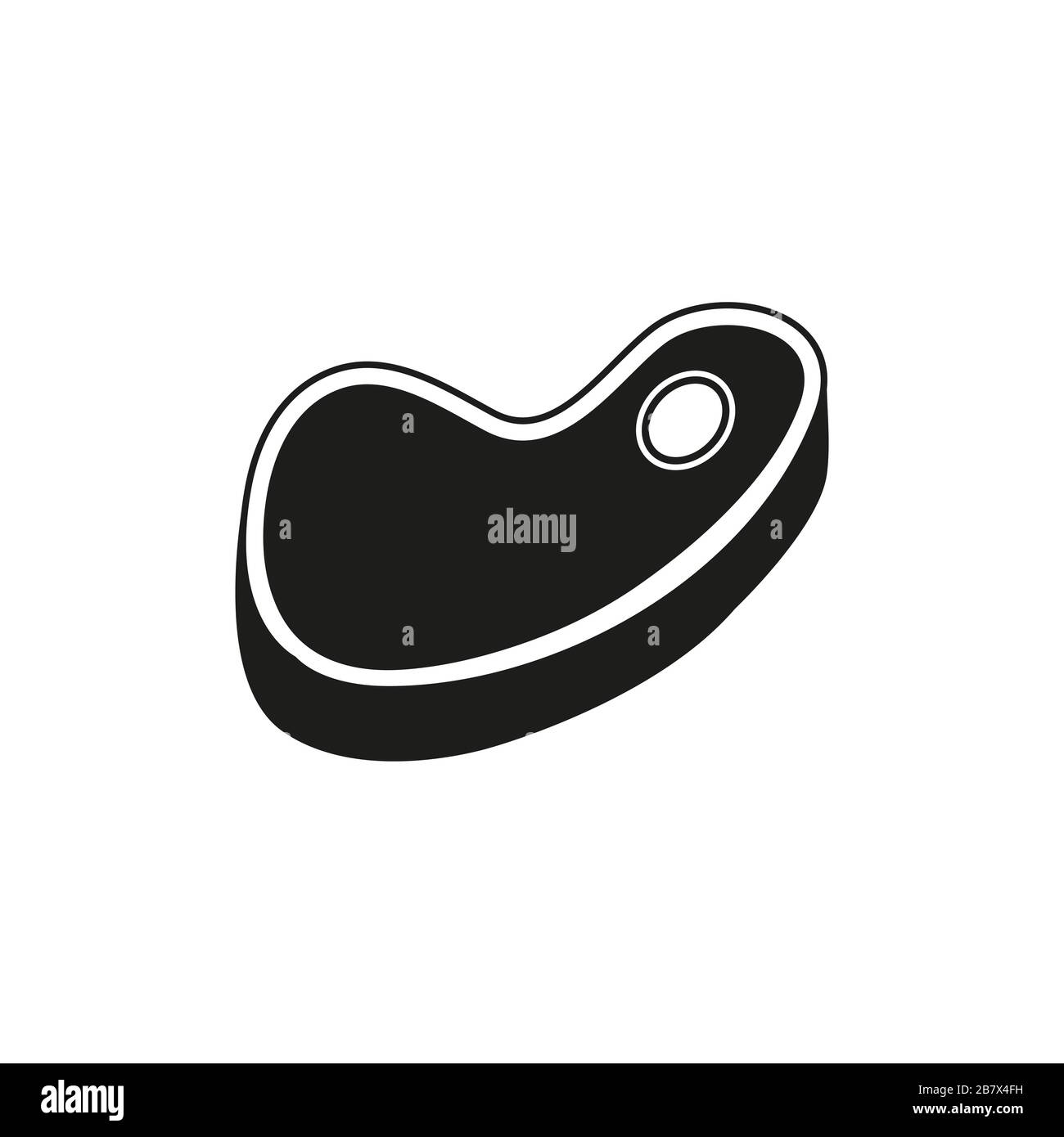 T bone steak isolated on white Stock Vector Images - Alamy