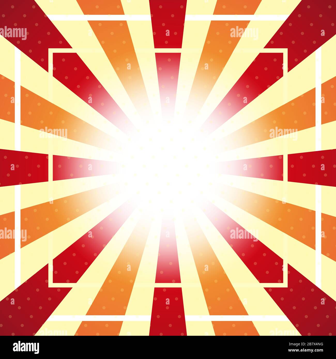 Sunburst background with geometric shapes on a yellow background ...