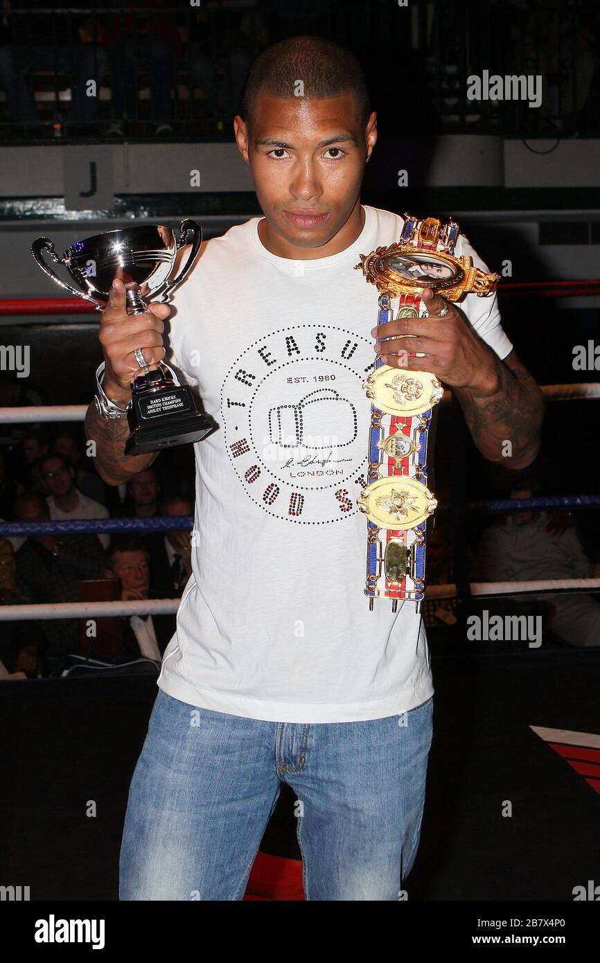 British LightWelterweight champion Ashley Theophane at York Hall ...