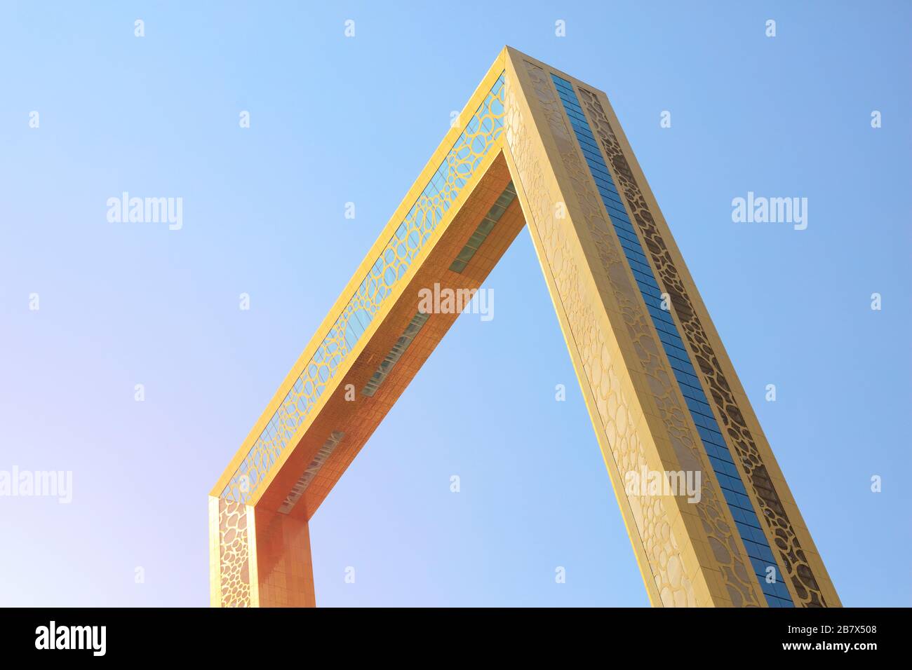 largest frame in the world against a clear sky. Dubai Frame is an ...
