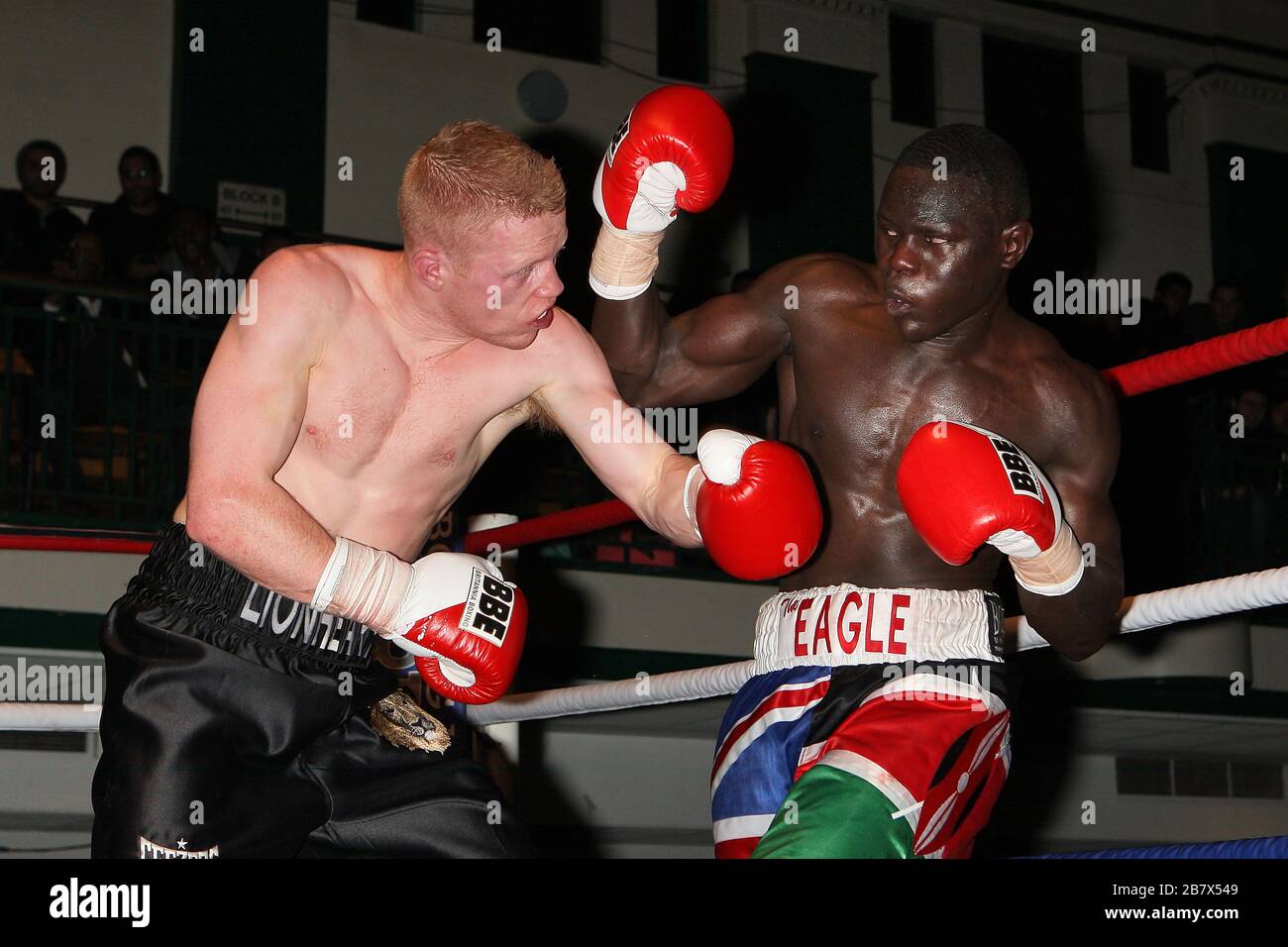 Luke Robinson (black shorts) defeats Erick Ochieng in a ...