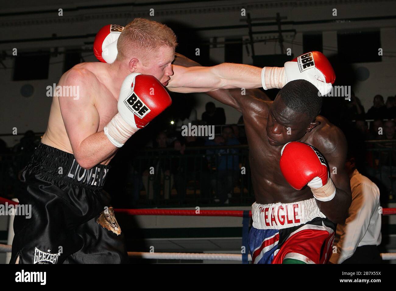 Luke Robinson (black shorts) defeats Erick Ochieng in a ...
