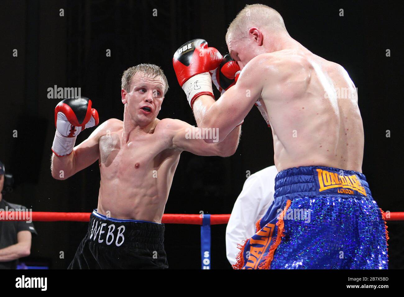 Sam Webb (black shorts) defeats Martin Concepcion in LightMiddleweight ...