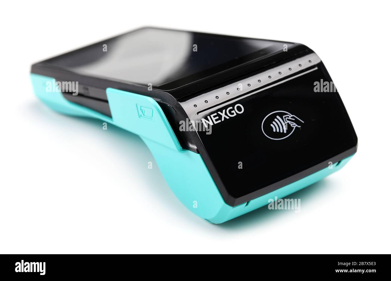 Nexgo N5 pos terminal isolated over white background Stock Photo - Alamy