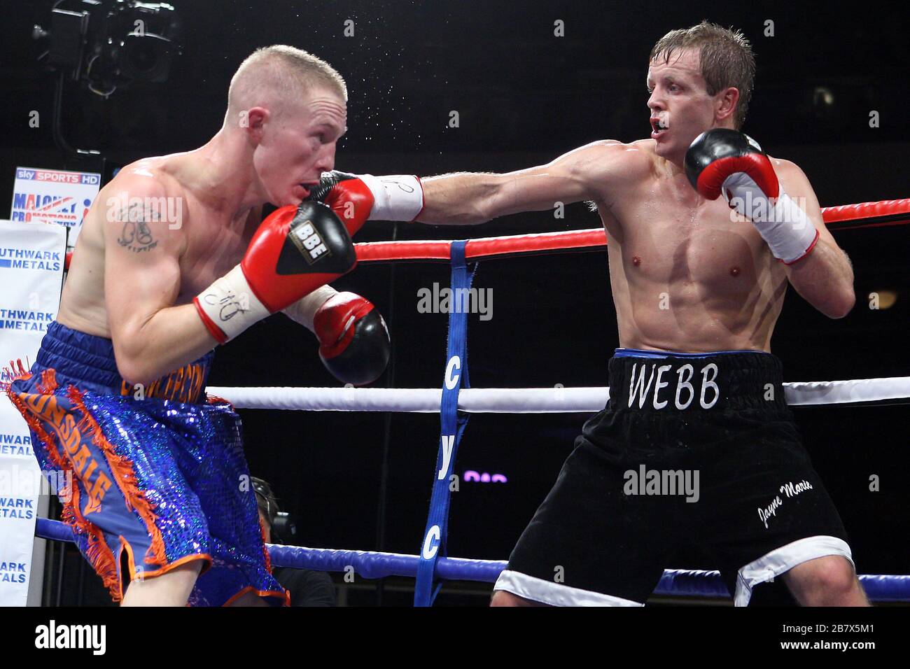 Sam Webb (black shorts) defeats Martin Concepcion in LightMiddleweight ...