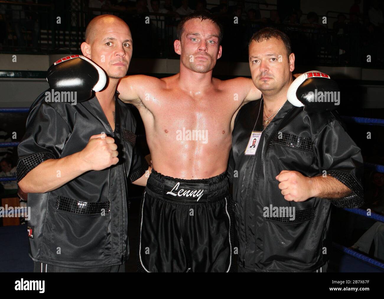 Billy Slate (black shorts) defeats Jame Ambler in a Light-Heavyweight ...