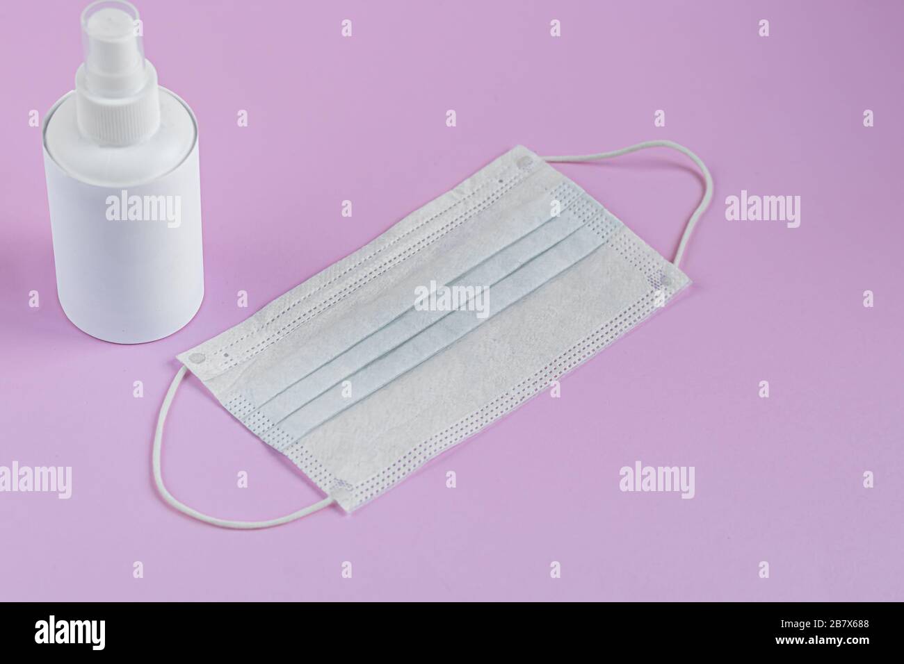 A sanitary mask helps prevent the entry of the Corona virus or other ...