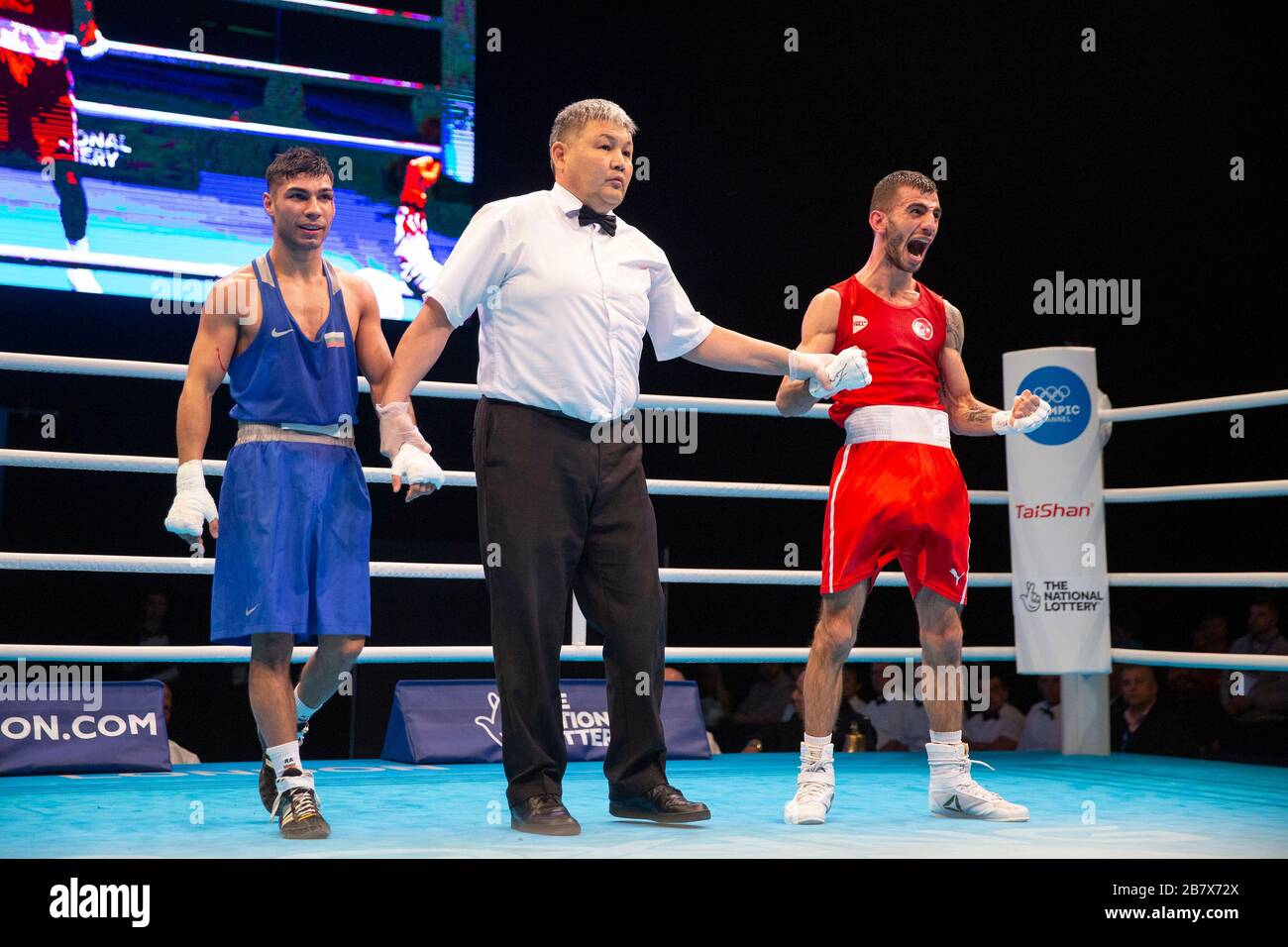 London, UK. 16-03-20. Giordana Sorrentino (ITA) RED fights Anush ...