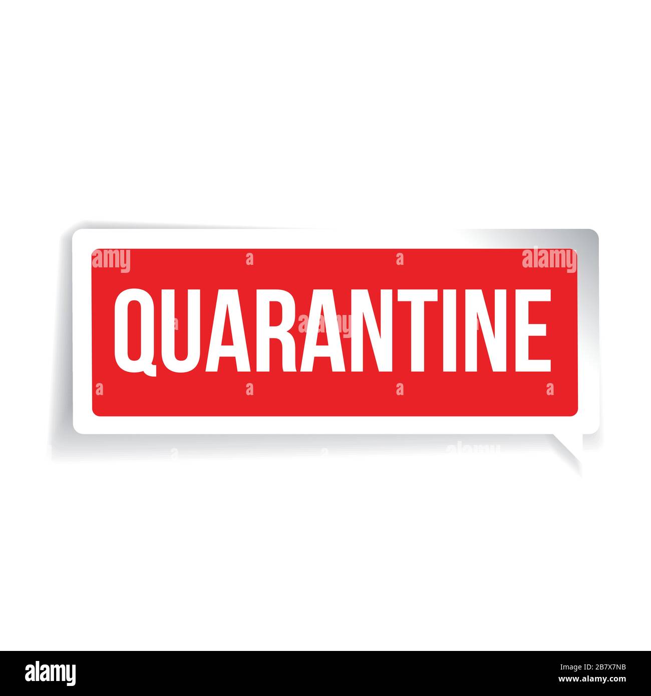 Quarantine sign label lettering Stock Vector Image & Art - Alamy