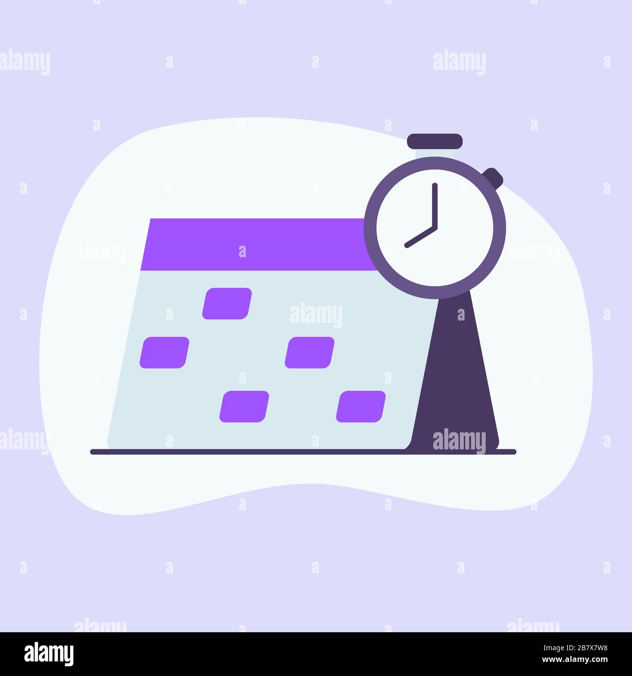 business schedule calendar icon single isolated with modern purple ...