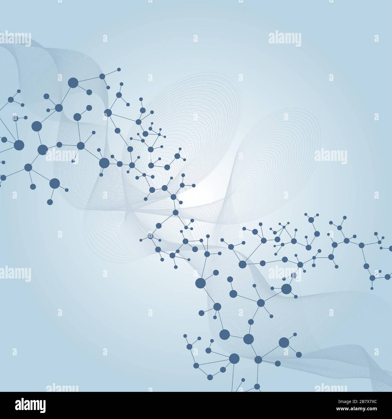 Structure molecule and communication. Dna, atom, neurons. Scientific ...