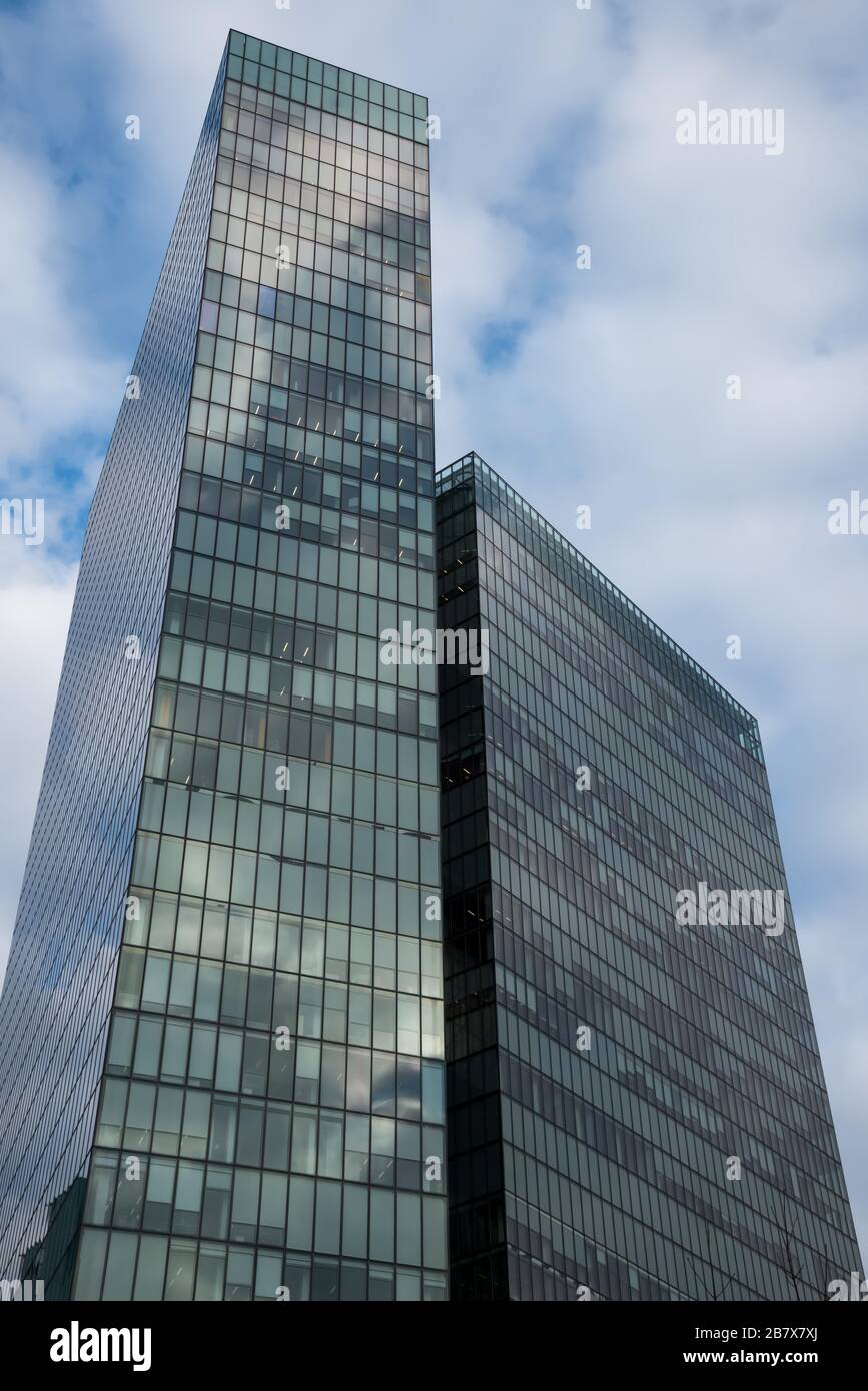 High modern buildings of glass and steel Stock Photo - Alamy