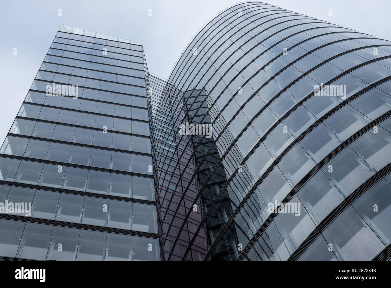 High modern buildings of glass and steel Stock Photo - Alamy
