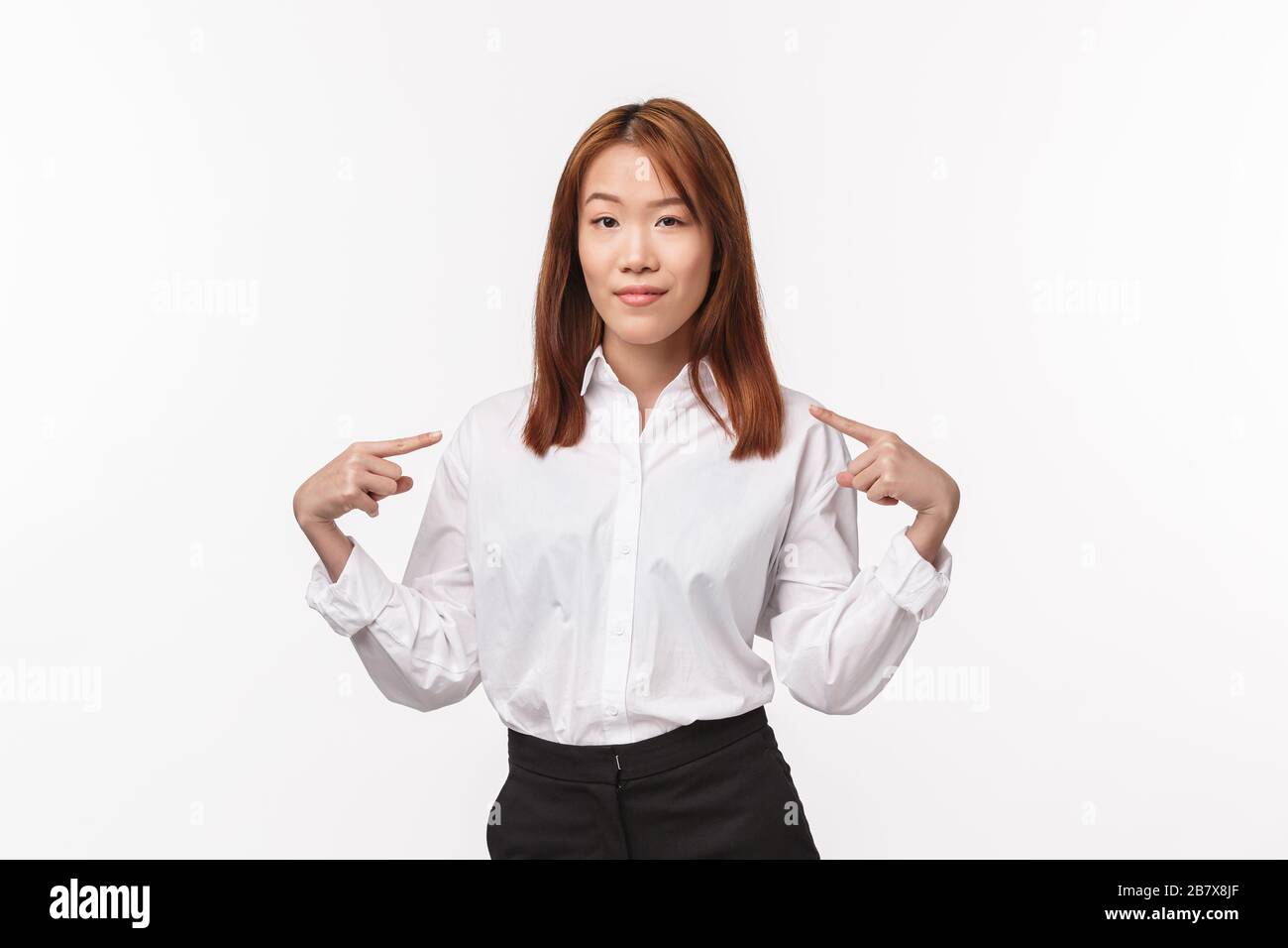 Woman bragging in meeting hi-res stock photography and images - Alamy