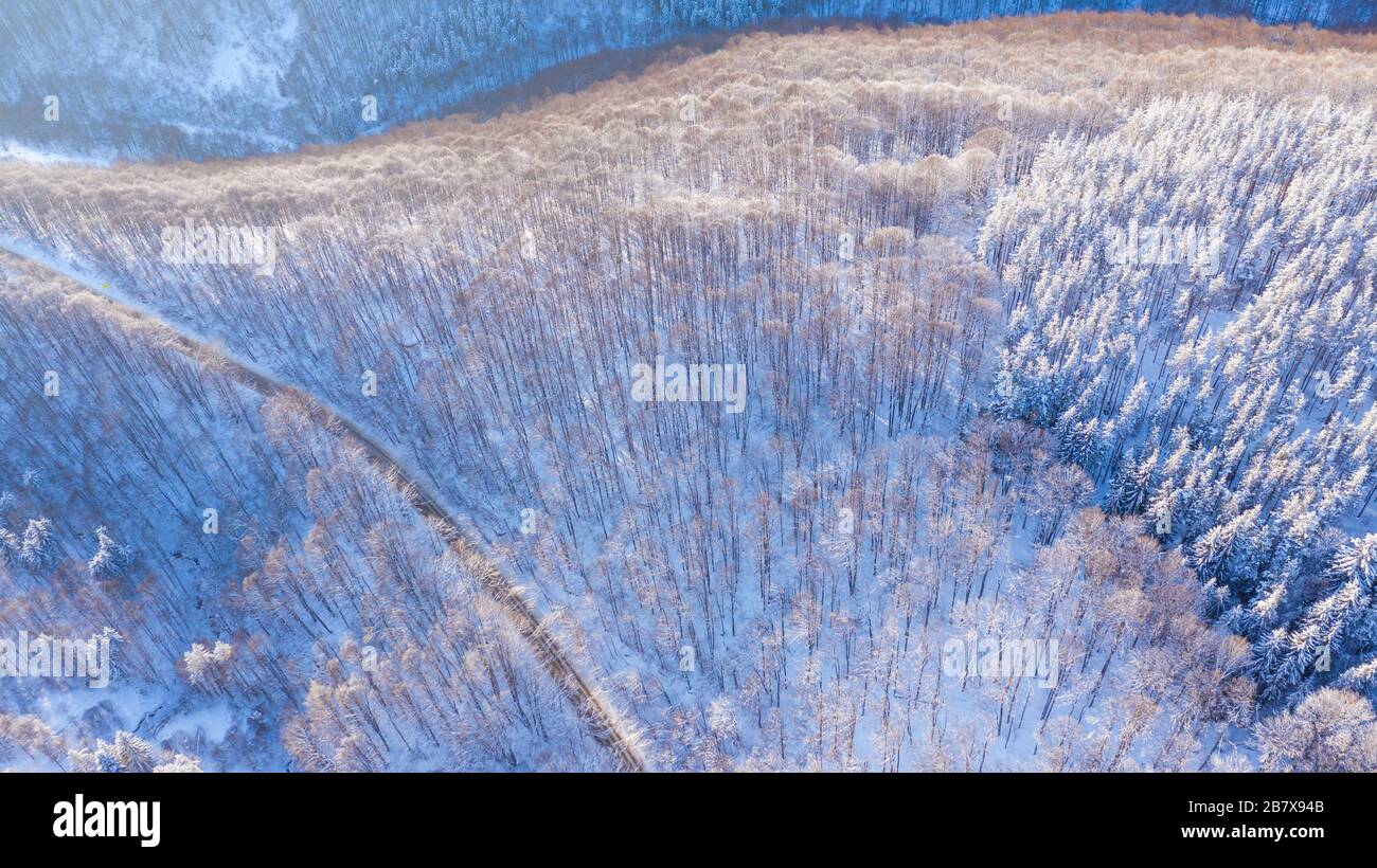 Abstract birds eye view snowy hi-res stock photography and images - Alamy