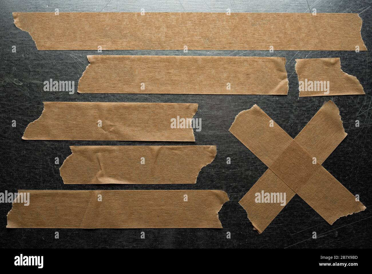 Brown tape on the metal Stock Photo - Alamy