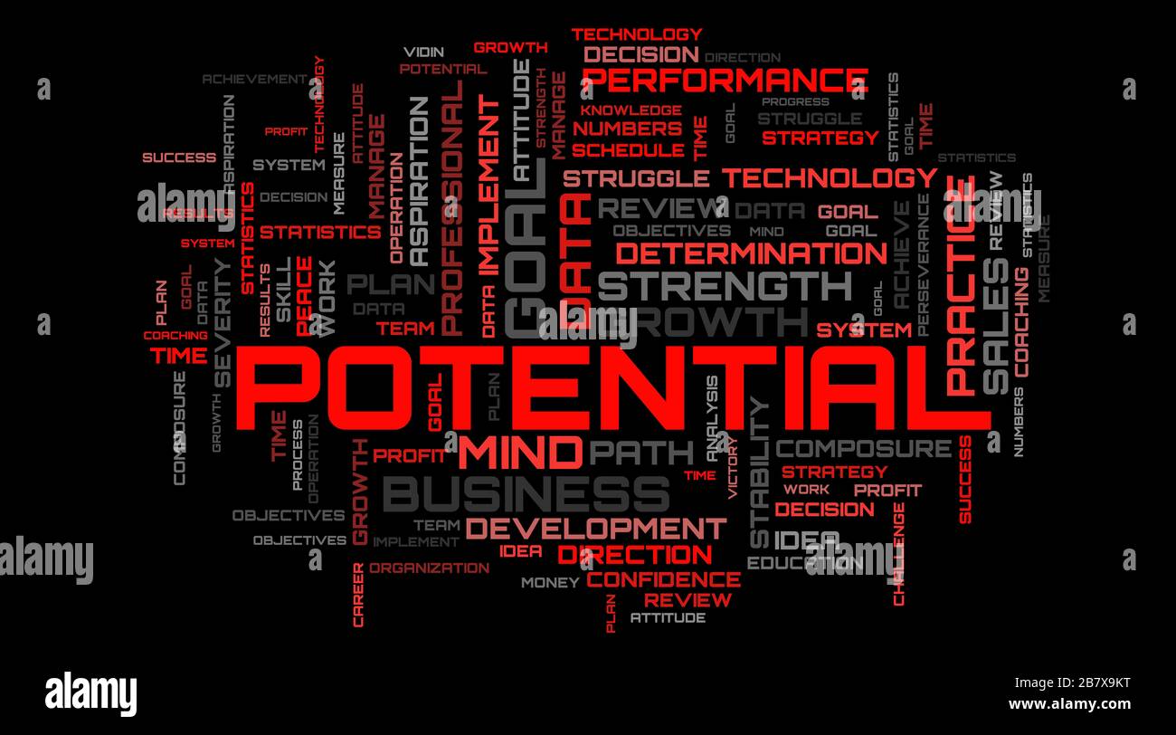 Beautiful red word cloud concept illustration Stock Photo - Alamy